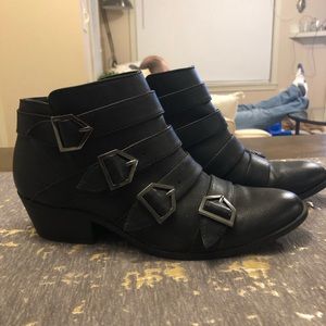 Sam & Libby | Shoes | Sam Libby Black Multi Buckle Ankle Booties | Poshmark